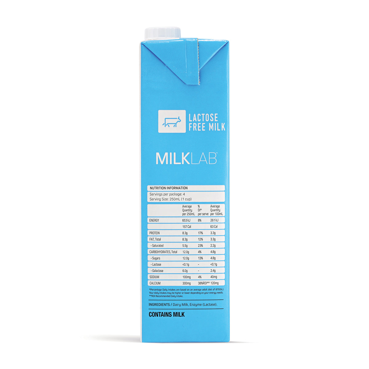 Milk Lab Lactose Free Milk 12 x 1L – Milk Coffee Tea